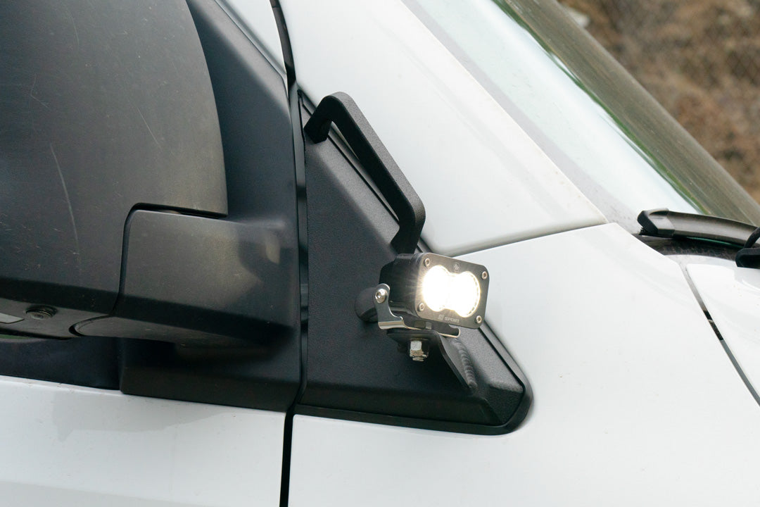 A-PILLAR GRAB HANDLE LIGHT MOUNT - SPRINTER (2019-UP) by VAN COMPASS ...